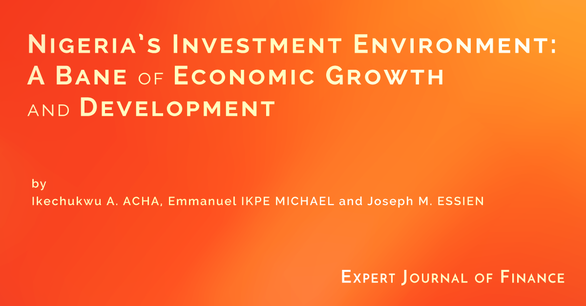 Nigeria’s Investment Environment: Issues of Economic Growth and ...