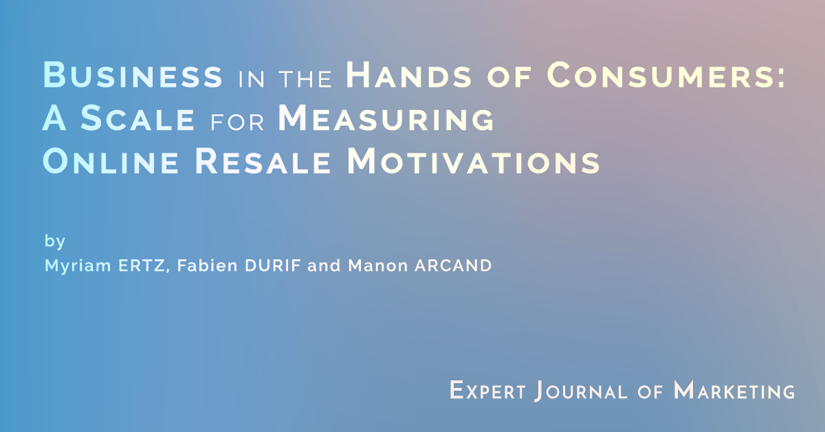 Business in the Hands of Consumers: A Scale for Measuring Motivation to ...